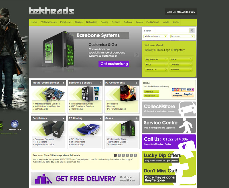 Live Ecommerce & Online Store Web Site Examples